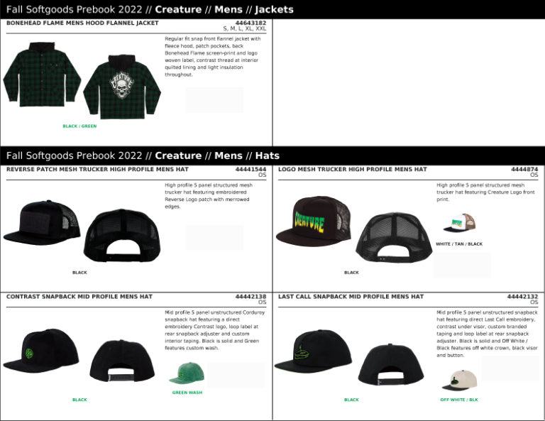 [LOOKBOOK] CREATURE - FALL 2022 APPAREL | VHSMAG